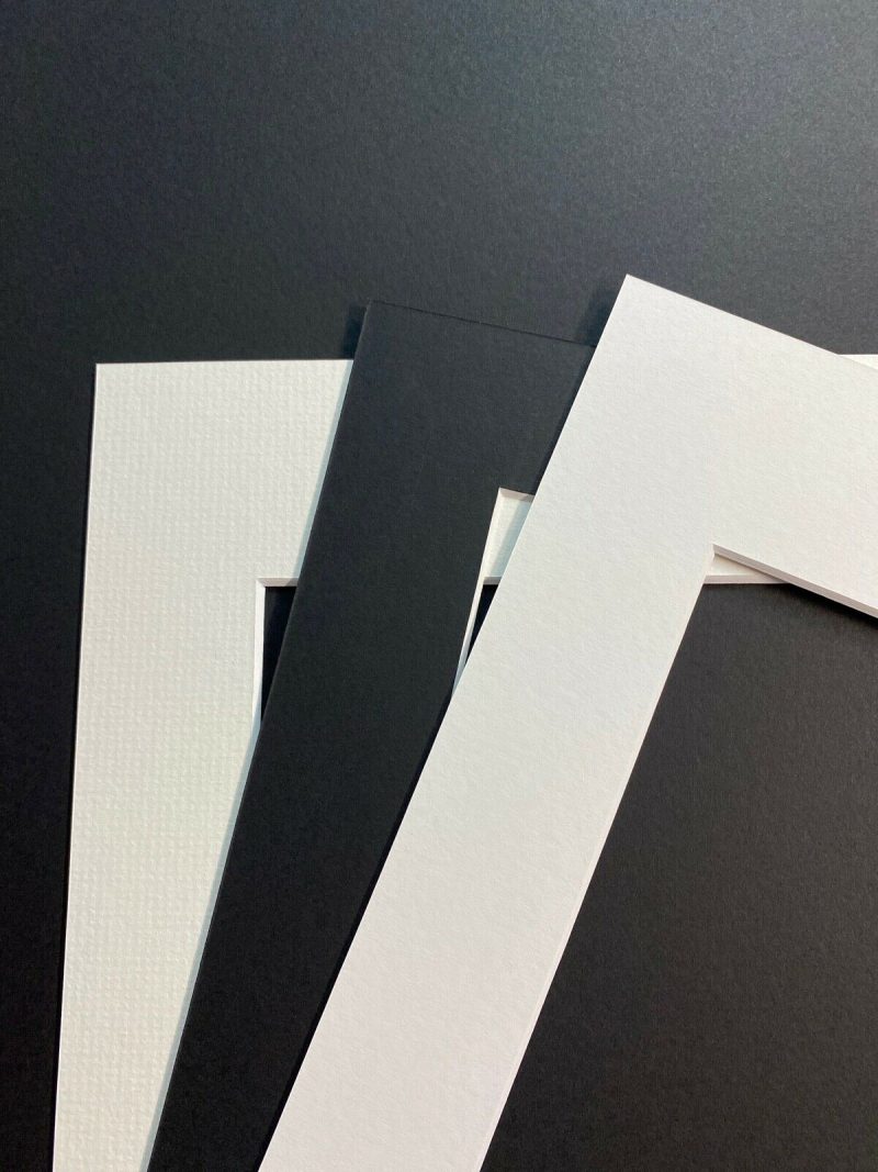 10 x Professional Picture Framing Mat Boards A3 with 8″ x 12″ Window ...